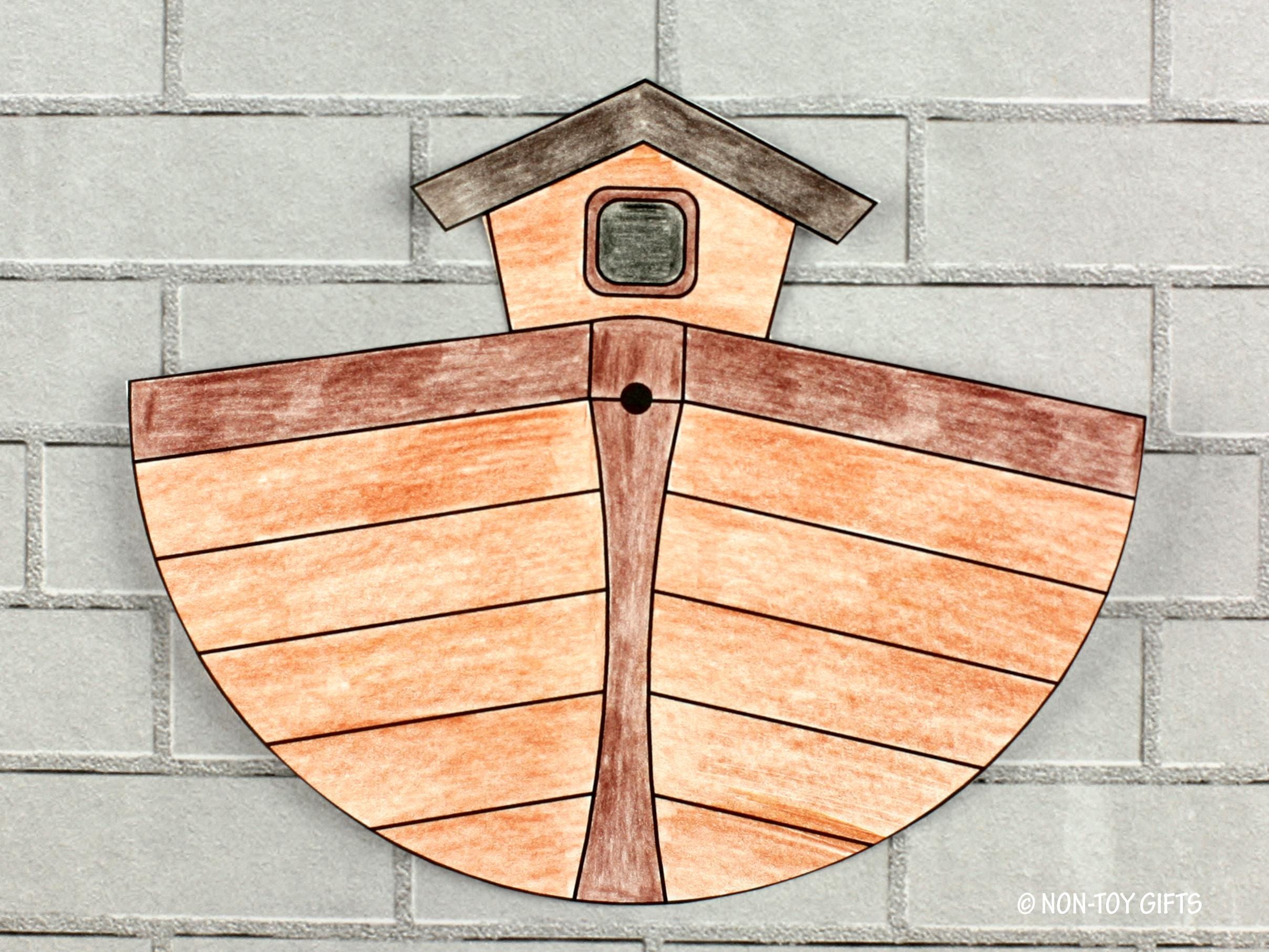 Noah’s Ark Spinner Craft – Bible Story Printable for Kids | Sunday ...