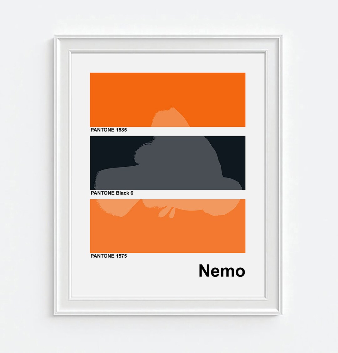 Disney Inspired Nemo in Finding Nemo Minimal Pantone Art Print - Etsy ...