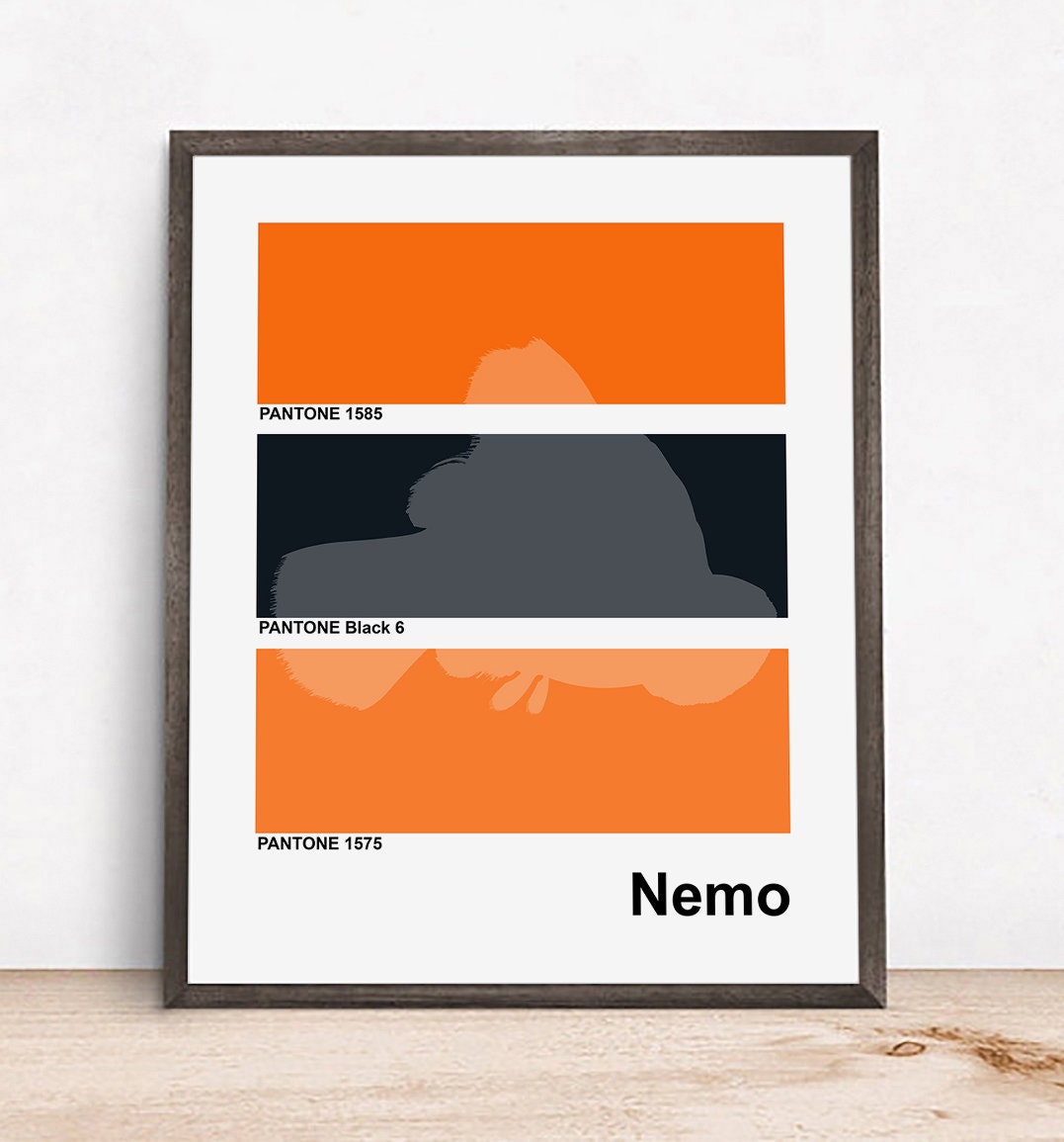 Disney Inspired Nemo in Finding Nemo Minimal Pantone Art Print - Etsy ...