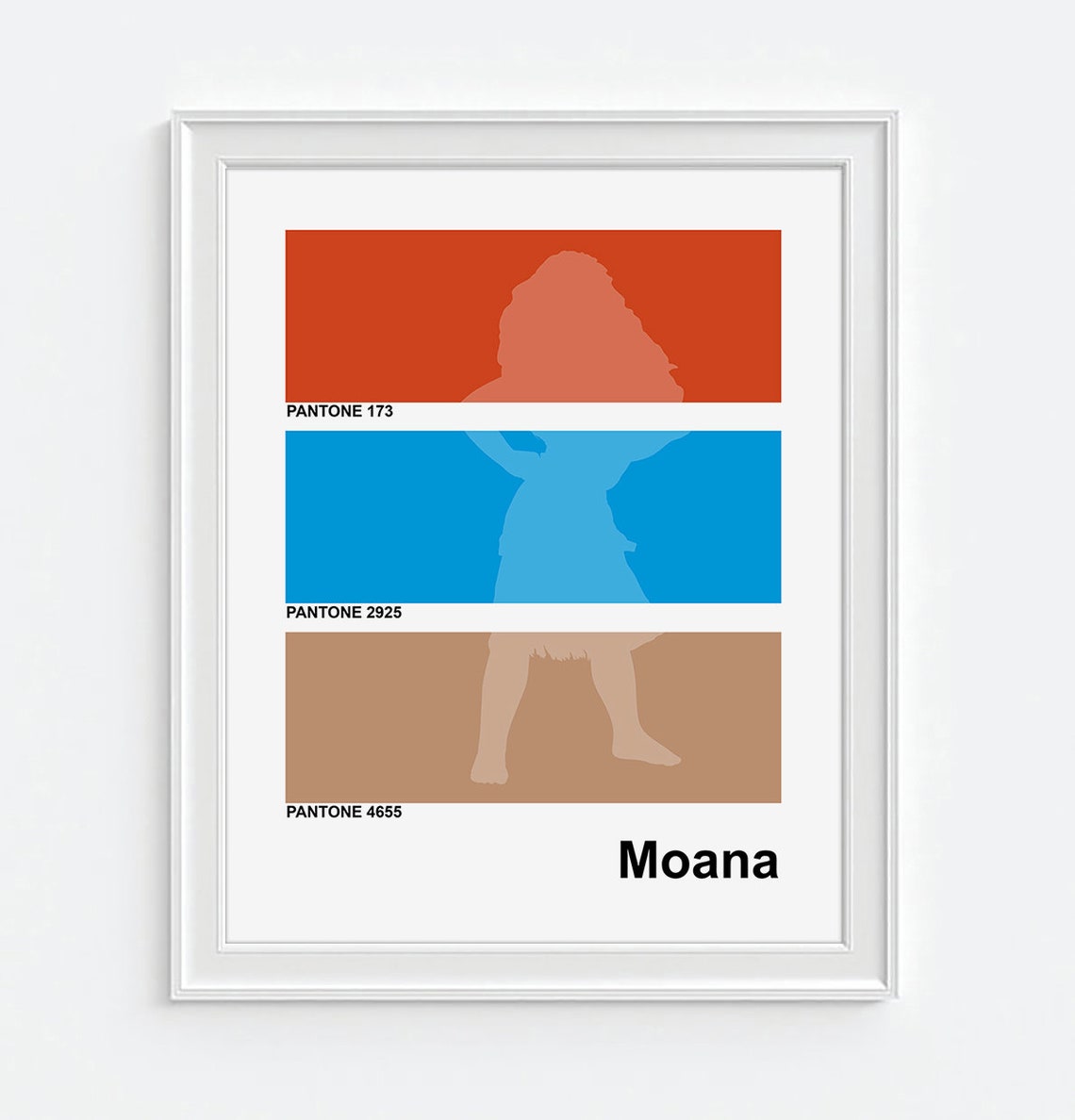 Disney Inspired Moana Minimal Pantone Art Print or Canvas - Etsy