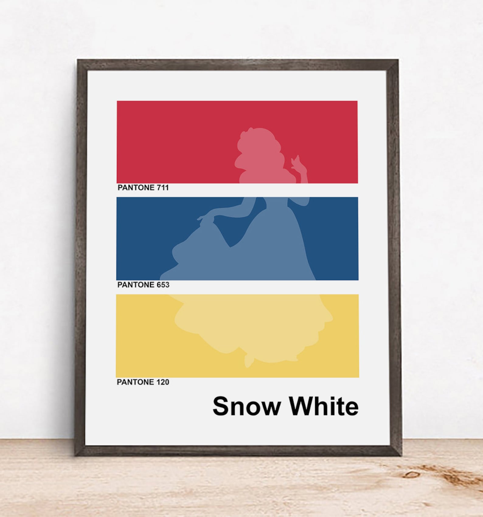 Disney Inspired Snow White Minimal Pantone Art Print or - Etsy