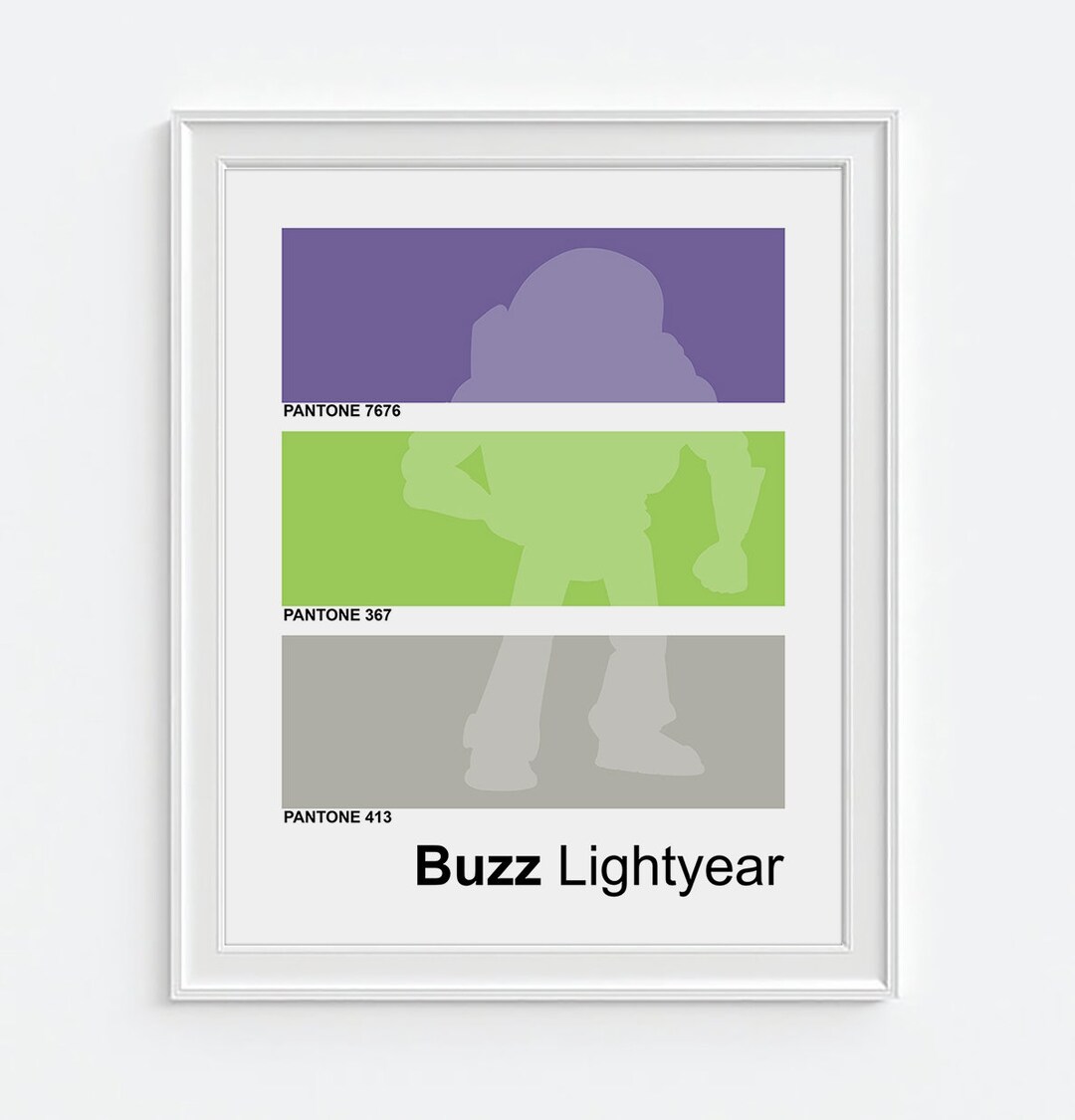 Disney Inspired Buzz Lightyear From Toy Story Pantone Art Print or ...