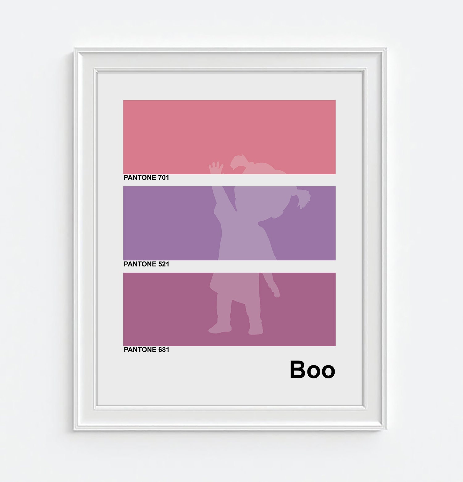 Disney Inspired Boo From Monsters Inc. Pantone Art Print or - Etsy