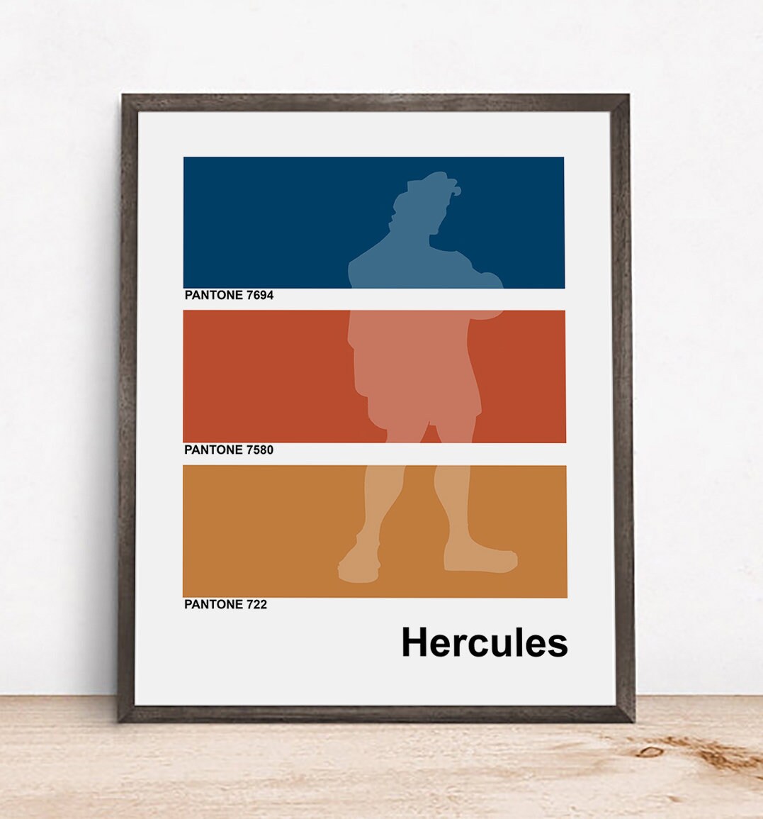 Disney Inspired Hercules Minimal Pantone Art Print or Canvas - Etsy