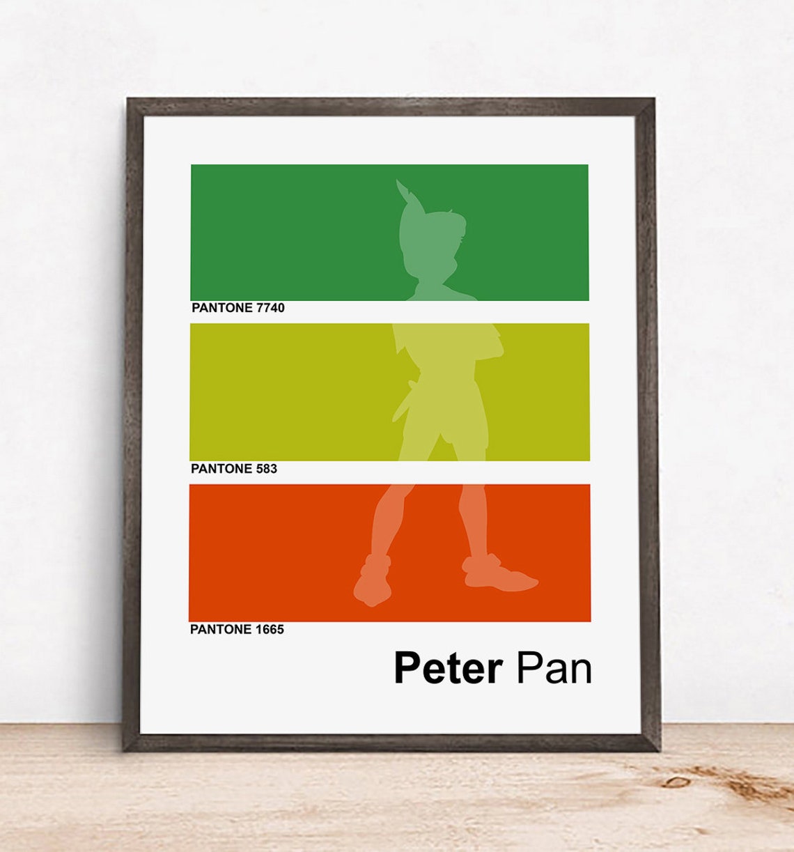 Disney Inspired Peter Pan Minimal Pantone Art Print or Canvas - Etsy