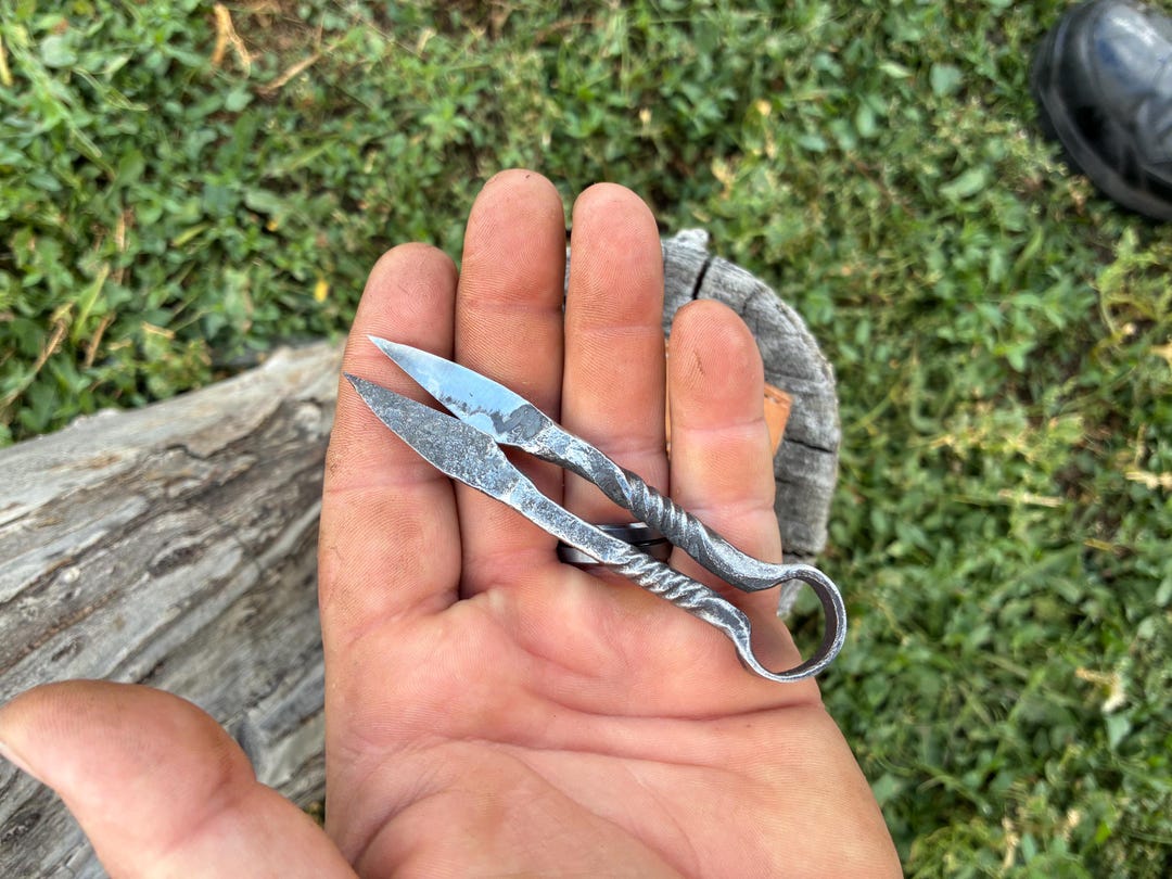 Hand Forged Mini Shears - Recycled Steel Viking - Style Shears With ...