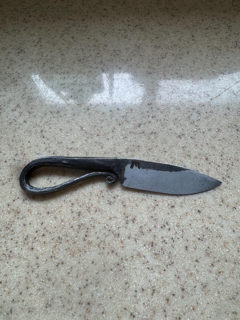 Hand Forged Blacksmith Knife: Recycled Steel Camp & Kitchen Knife - Etsy
