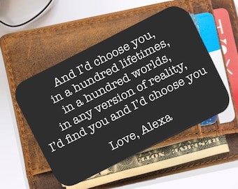 Personalised Brother Wallet Card Brother Keepsake Gift for Brother ...