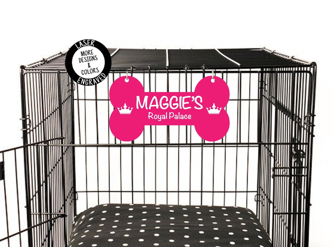 Dog Name Plate | Crate Pet Tag | Doghouse Sign | Kennel Pet Name | Pet ...