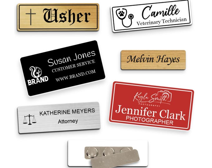 Personalized Logo or Title NAME PROFESSIONAL Employee Company BADGE ...