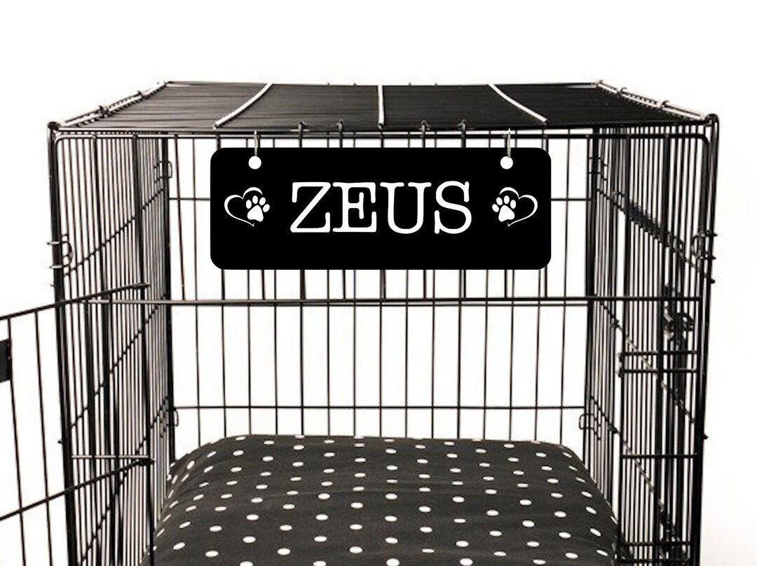 Dog Crate Name Tag | Kennel Name Plate | Doghouse Sign | Kennel Pet ...