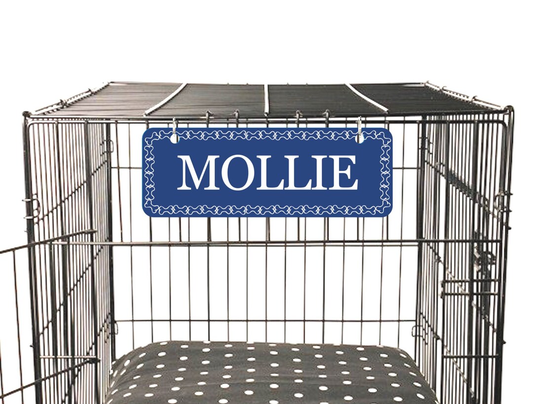 Dog Name Plate | Crate Pet Tag | Doghouse Sign | Kennel Pet Name | Pet ...