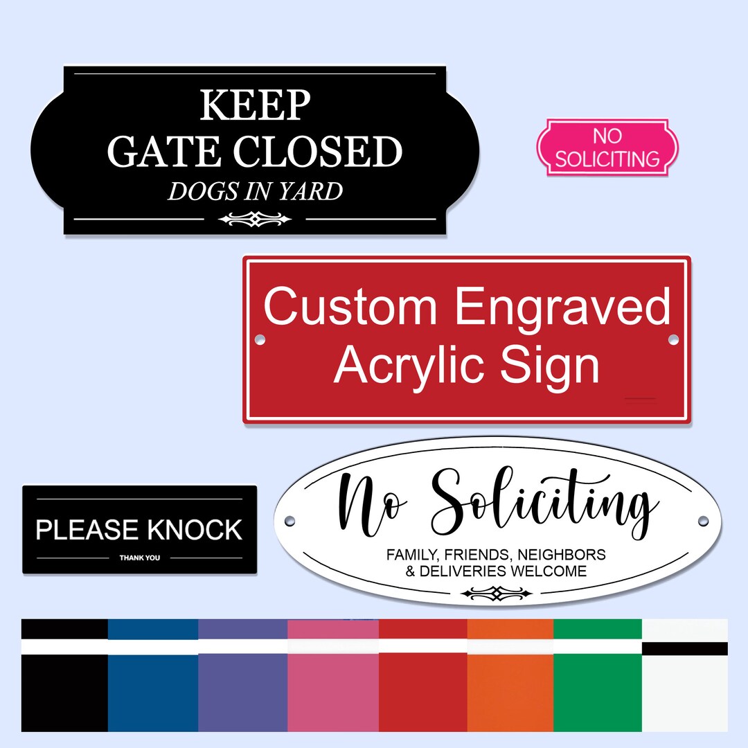 Custom Sign, Front Door Sign, Door Bell Sign, Please Knock Sign, Custom ...