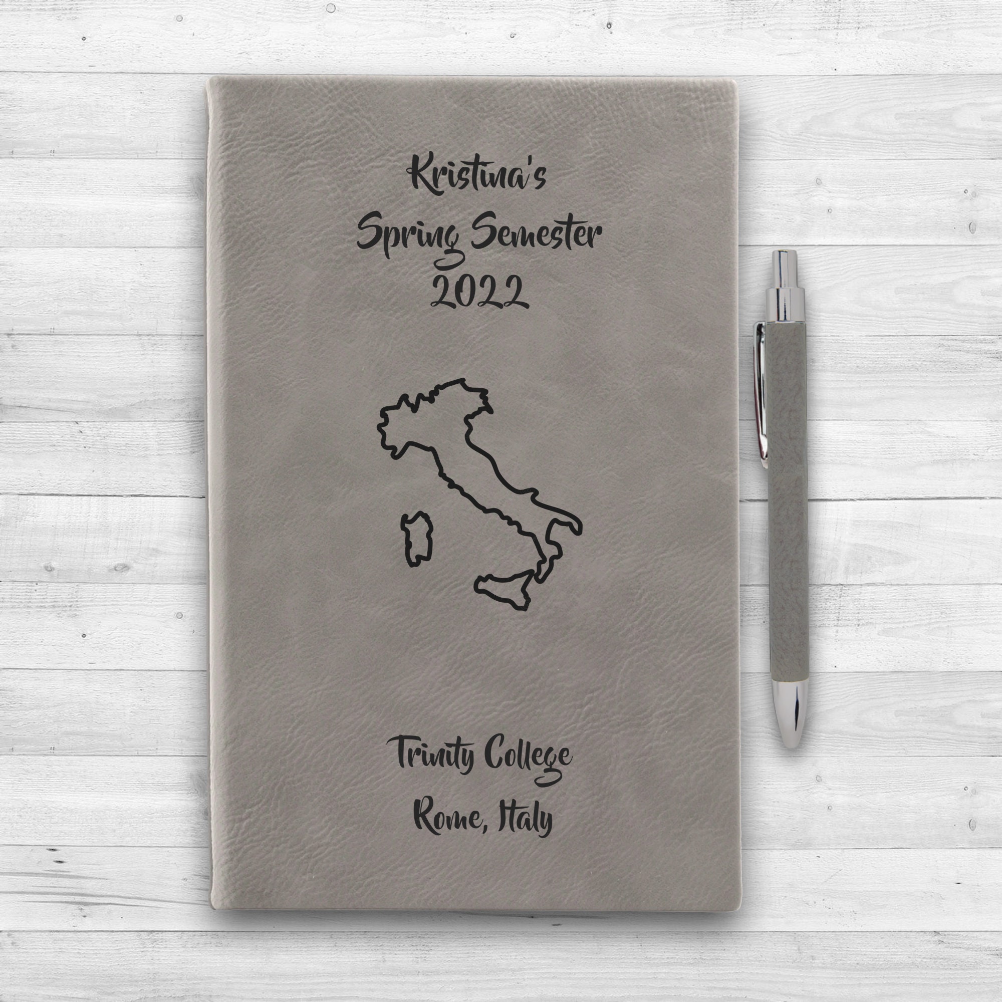 Custom Country Travel Journal Study Abroad Notebook Journal - Etsy