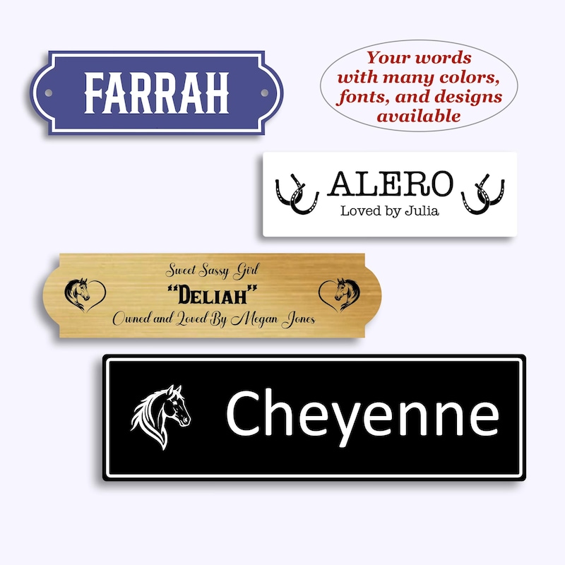 Stable Name Plate - Etsy
