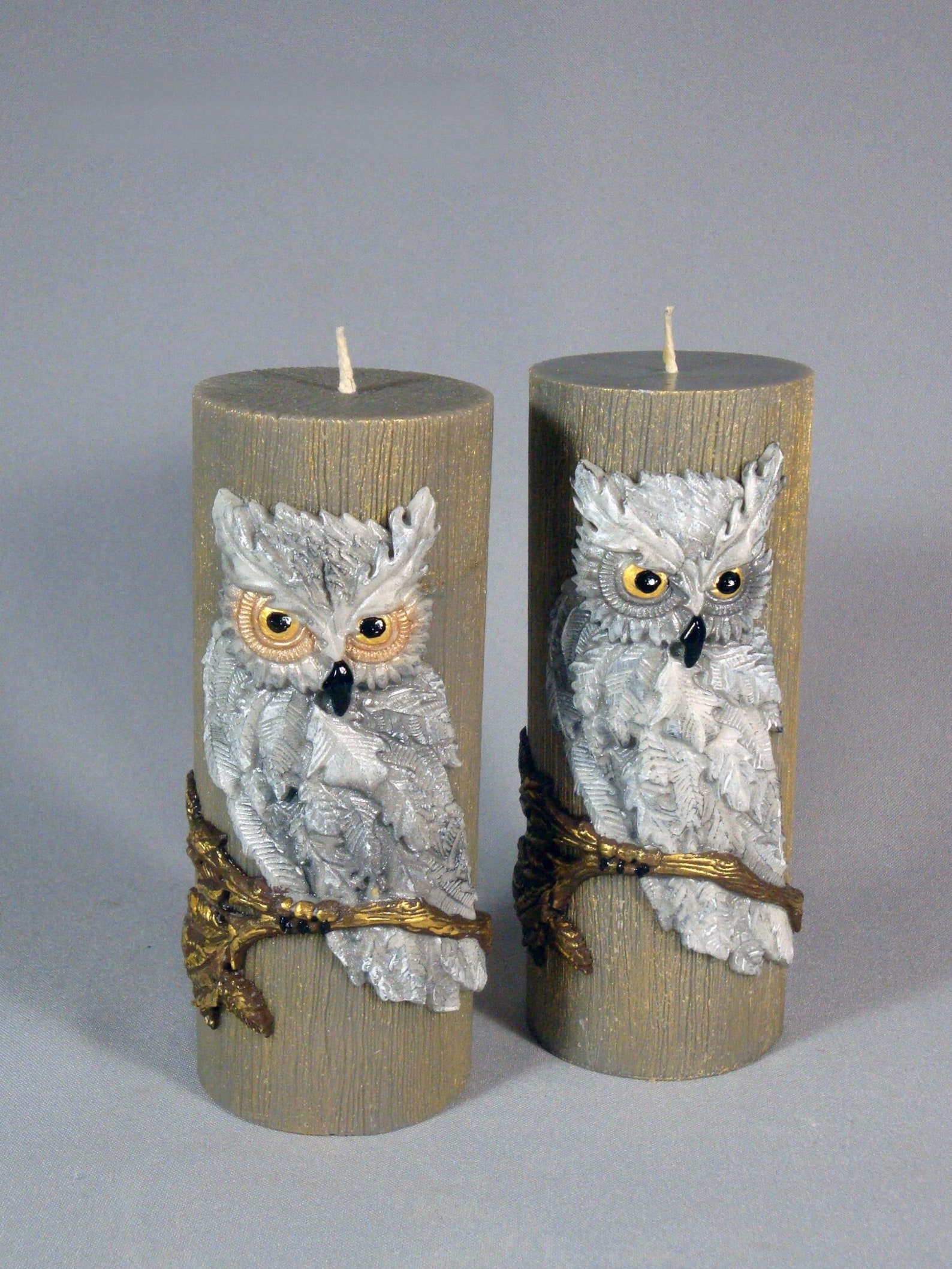 Original Handmade Decorative Candle With Eagle Owl a Gift - Etsy
