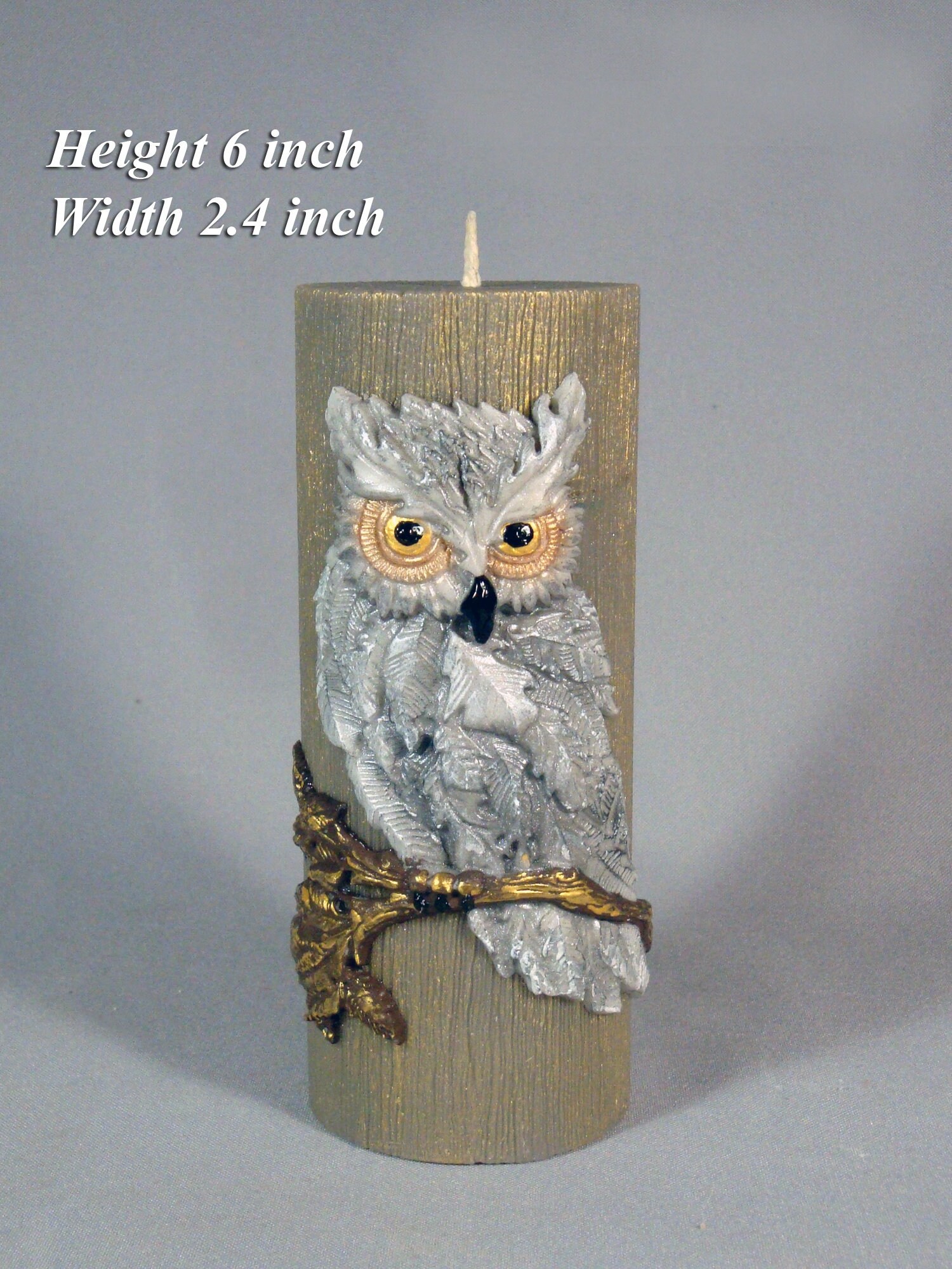 Original Handmade Decorative Candle With Eagle Owl a Gift - Etsy