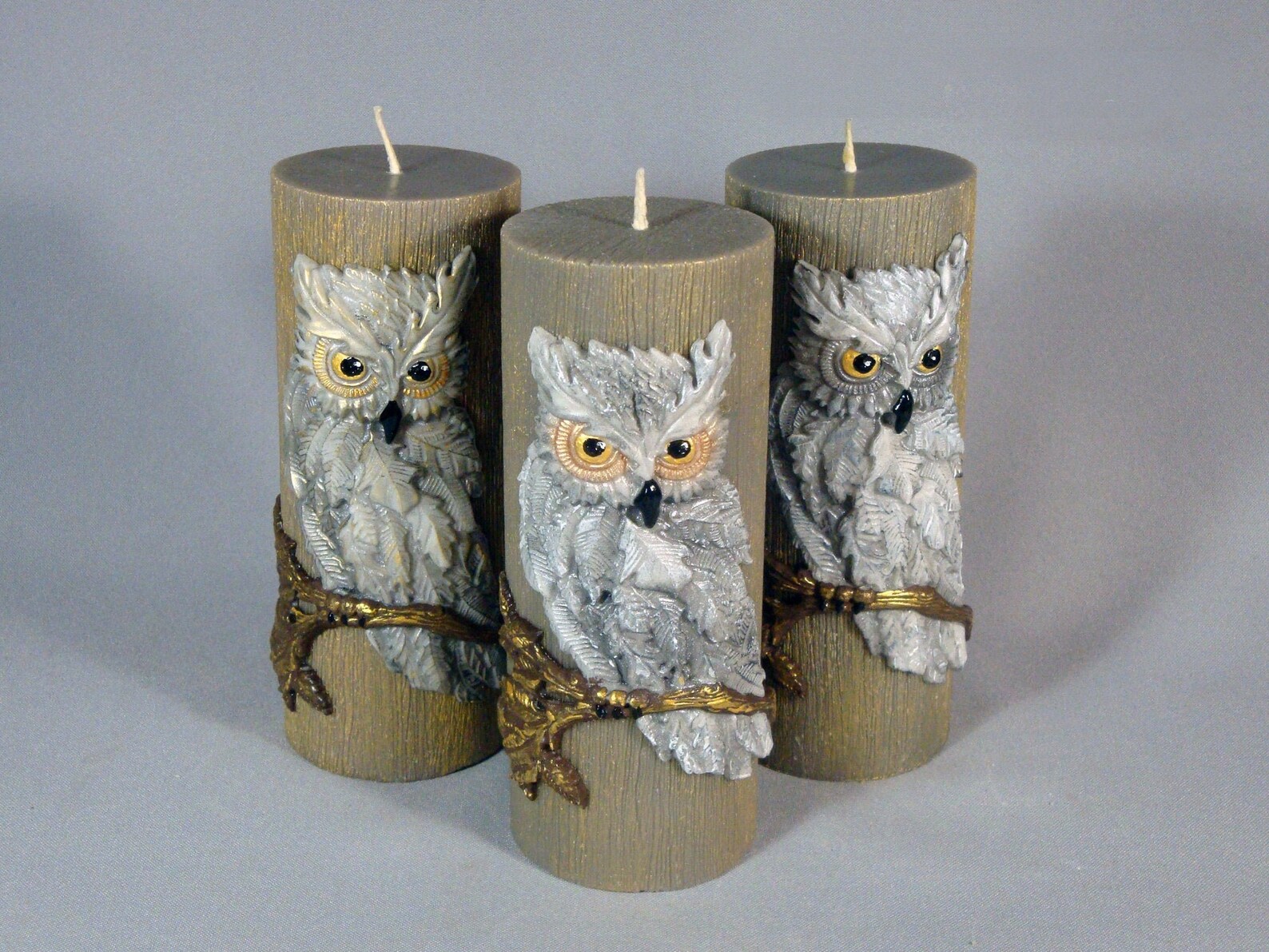 Original Handmade Decorative Candle With Eagle Owl a Gift - Etsy