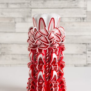 Red Carved Candle Set - Long Distance Gift for Woman. Candles for Best ...