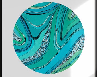 Circular Abstract Art - Etsy