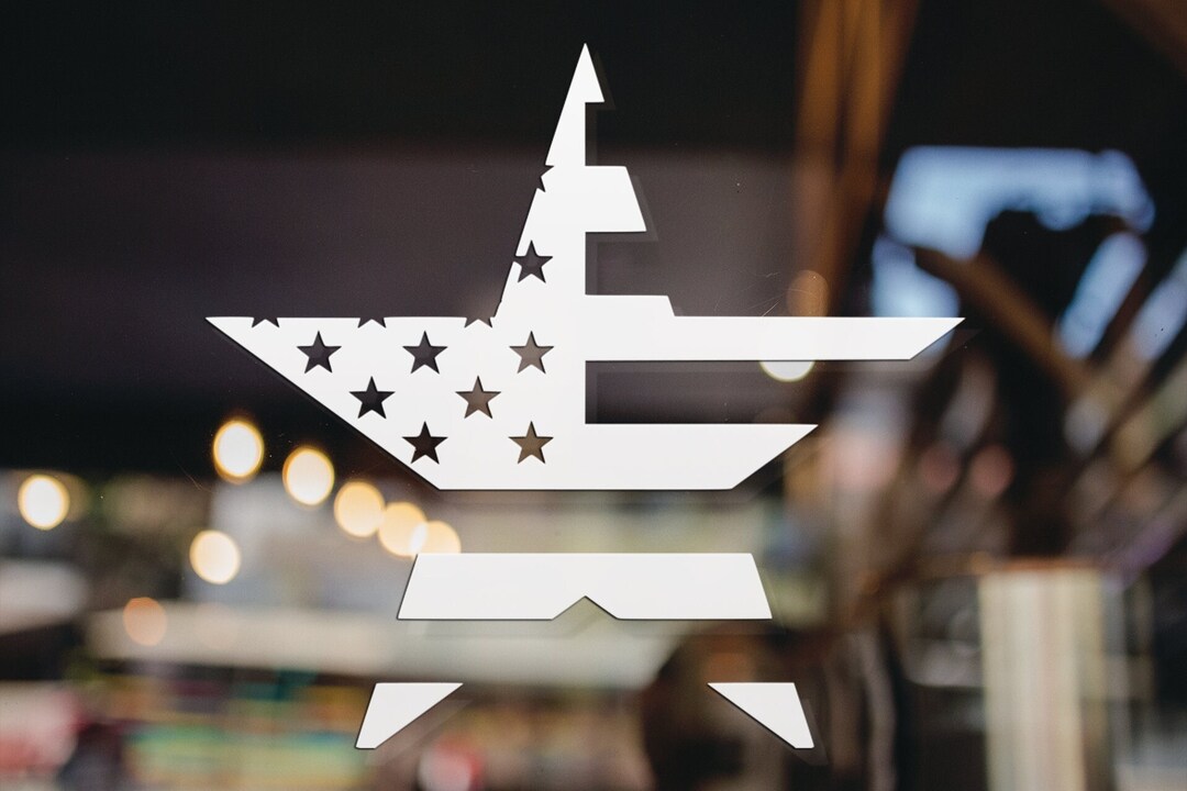 American Flag Star Decal, Available in Many Sizes and Colors, Star ...