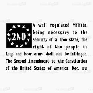 2nd Amendment Flag SVG Digital File + Commercial Use License. *not a ...