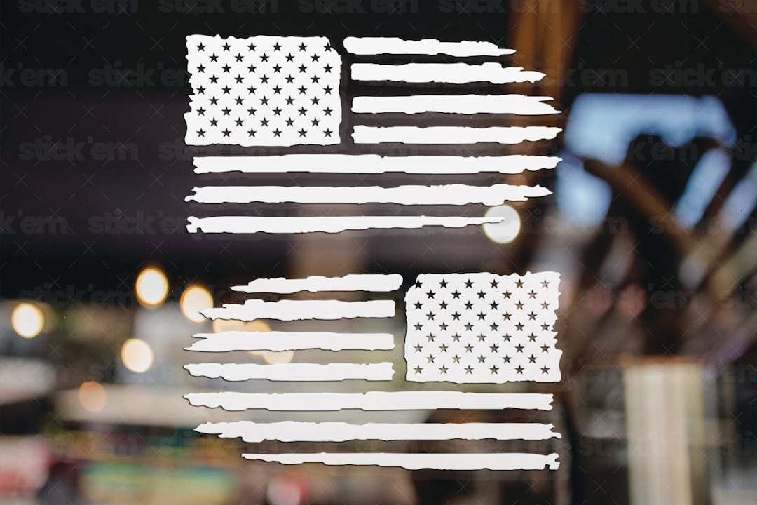 Distressed American Flag Decals (set), Available in Many Sizes and ...