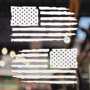 Distressed American Flag Decals (set), Available in Many Sizes and ...