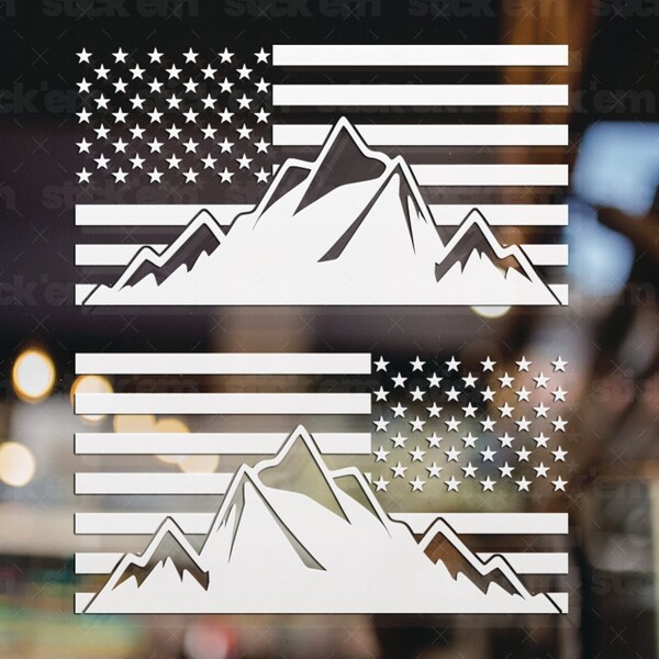 American Flag Car Window Decals - Etsy