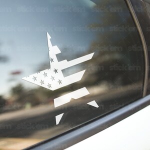 American Flag Star Decal, Available in Many Sizes and Colors, Star ...