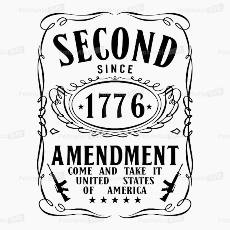 2nd Amendment SVG Digital File + Commercial Use License. *not a ...