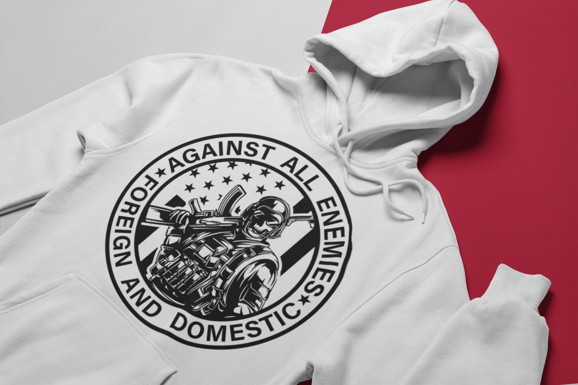 Against All Enemies SVG Digital File + Commercial Use License. *not a ...