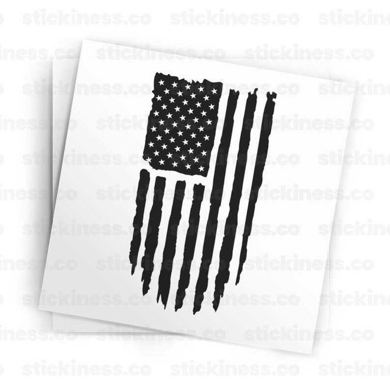 Vertical Distressed American Flag Decal. Many Sizes and Colors - Etsy