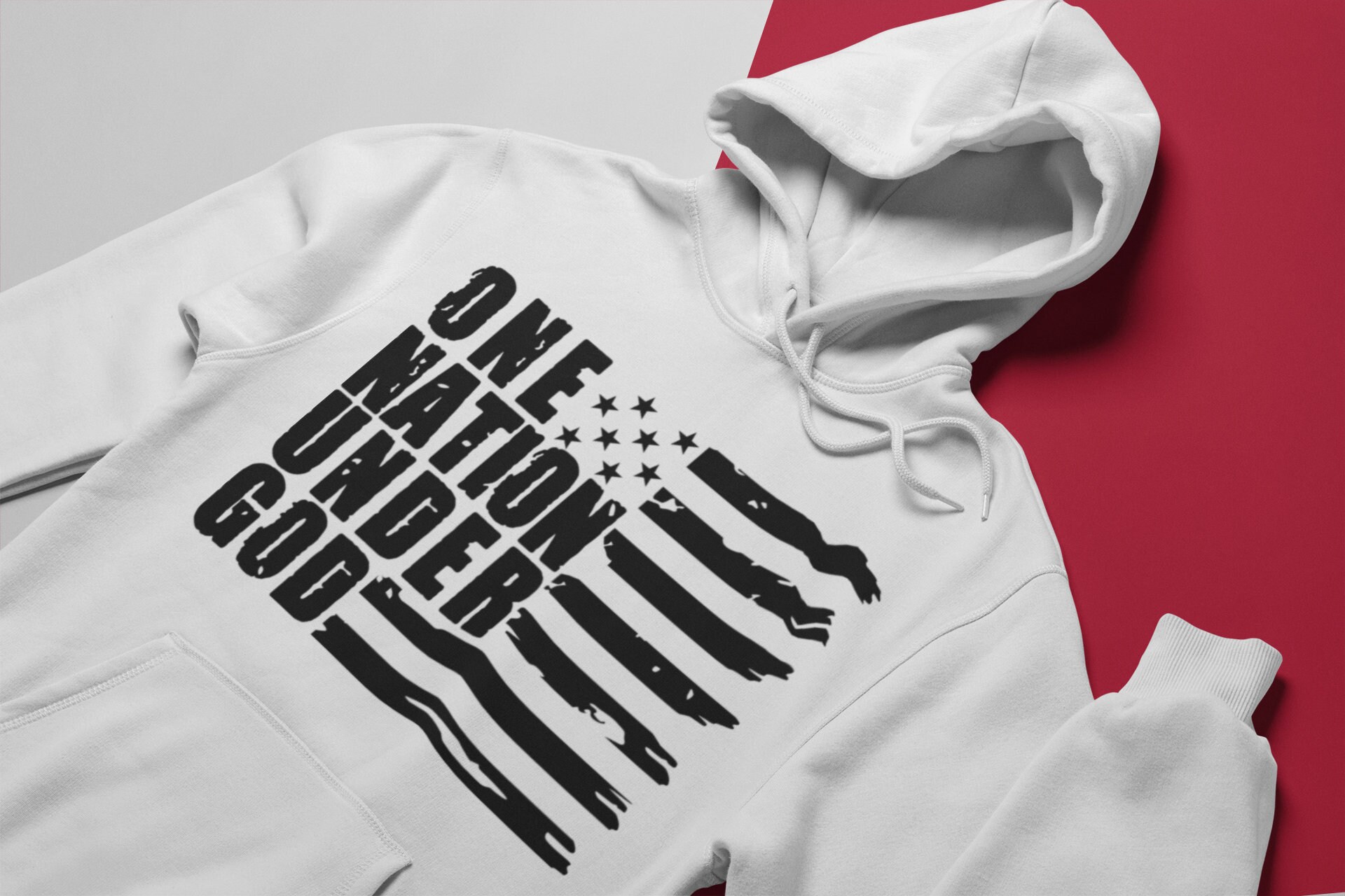One Nation Under God Distressed Flag SVG Digital File + Commercial Use ...