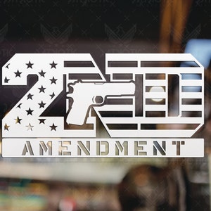 2nd Amendment Handgun Stars and Stripes Decal, Available in Many Sizes ...