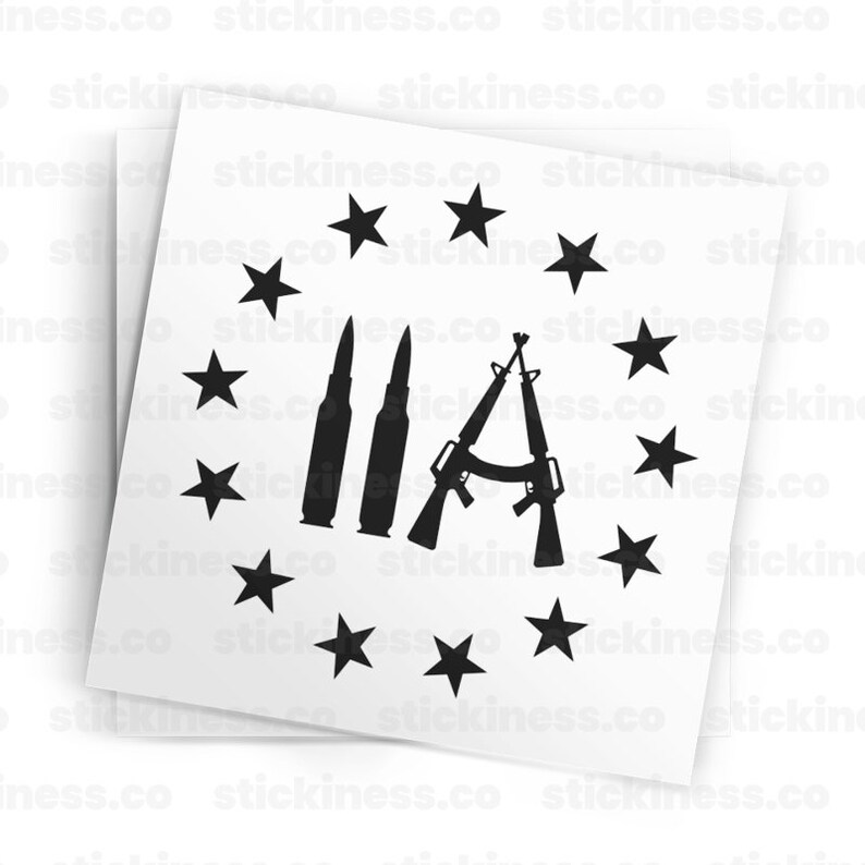 2A Gun Rights Stars and Bullets Decal. Many Sizes and Colors - Etsy