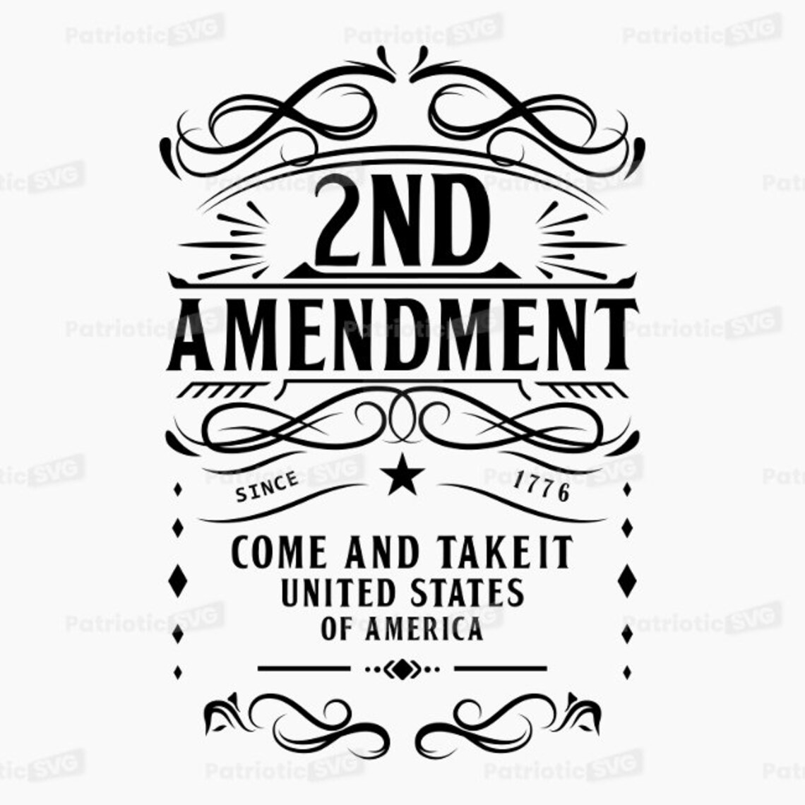 2nd Amendment SVG Digital File Commercial Use License. not - Etsy