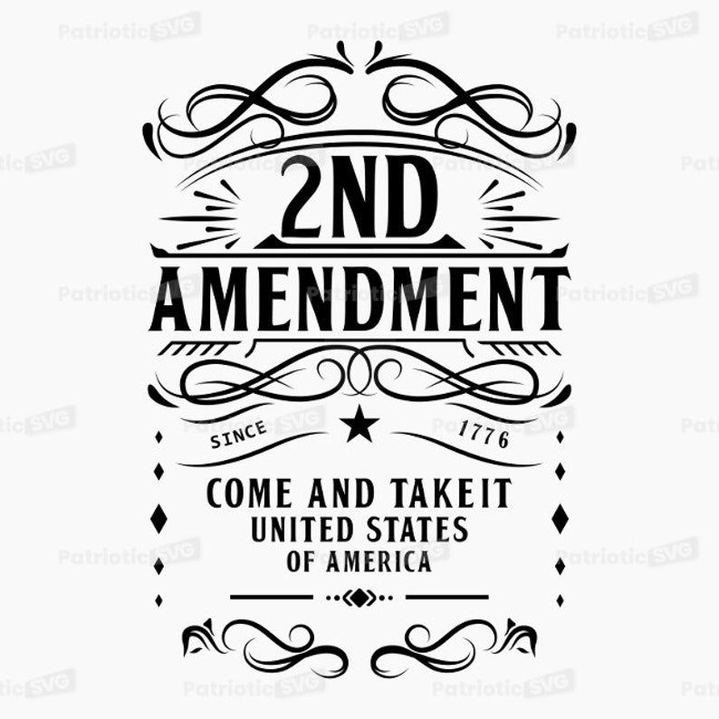 2nd Amendment SVG Digital File + Commercial Use License. *not a ...