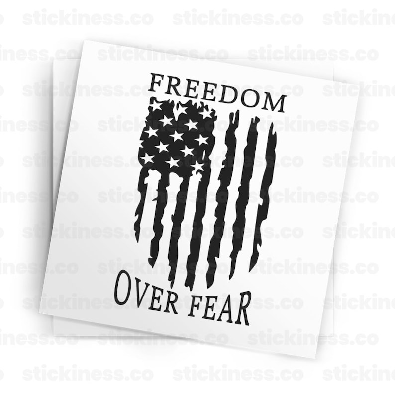 Freedom Over Fear Distressed Flag Decal. Many Sizes and Colors - Etsy