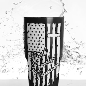 Distressed Faith Family Freedom Flag SVG Digital File + Commercial Use ...