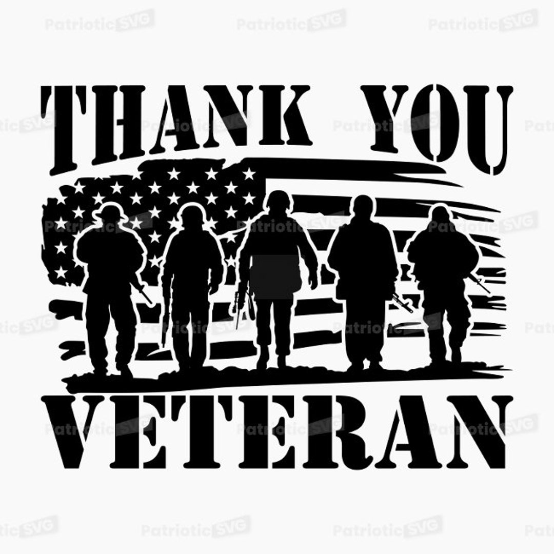 Thank You Veteran SVG Digital File + Commercial Use License. *not a ...