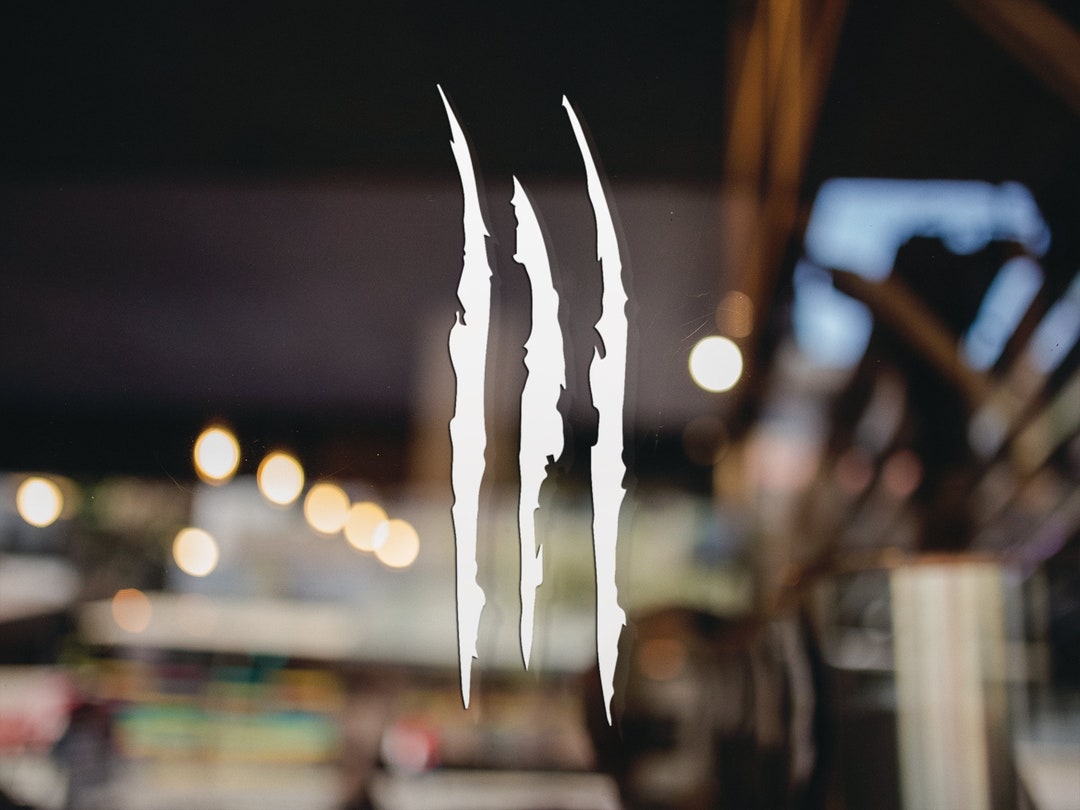 Claw Scratch Marks Decal, Available in Many Sizes and Colors, Monster ...