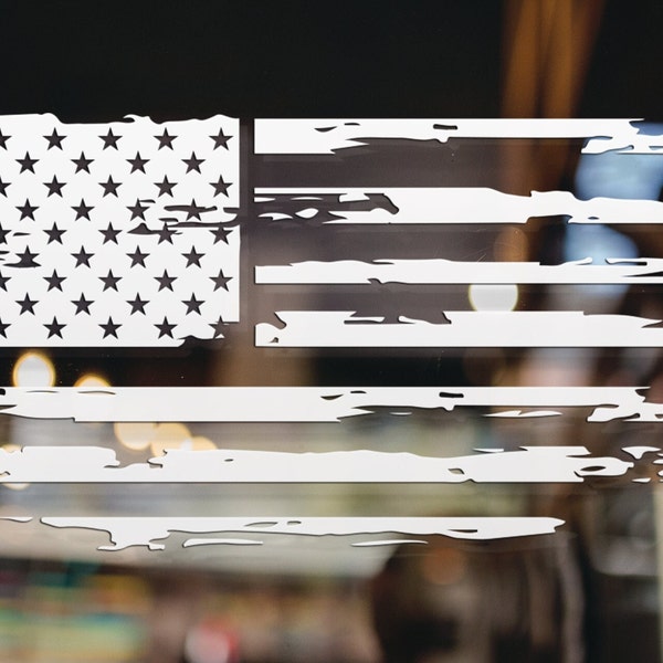 Tattered Flag Decal - Etsy