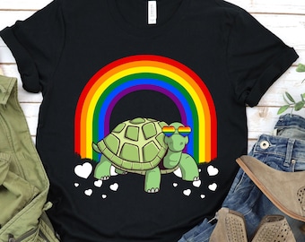 Pride Flag Turtle | Etsy
