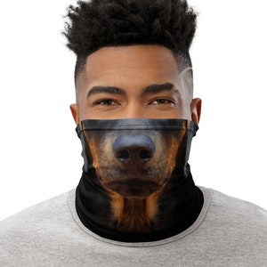 Dachshund Dog Face Mask, Wiener Dog Neck Gaiter, Face Covering for Men ...