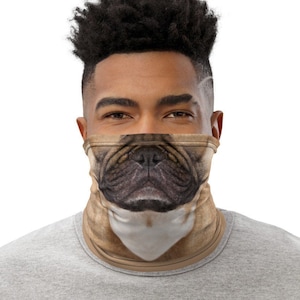 French Bulldog Face Mask & Neck Gaiter, Frenchie Dog Washable Reusable ...
