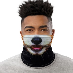 Red Panda Face Mask & Neck Gaiter, Washable Reusable Face Covering ...
