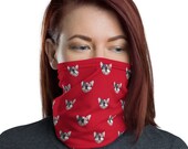 Frenchie Dog Face Mask USA Neck Gaiter French Bulldog | Etsy