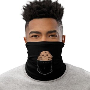 Dabbing Chocolate Chip Cookie Neck Gaiter, Washable Face Mask Adult ...