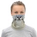 Snow Leopard Face Mask, Washable and Reusable Neck Gaiter, Funny White ...